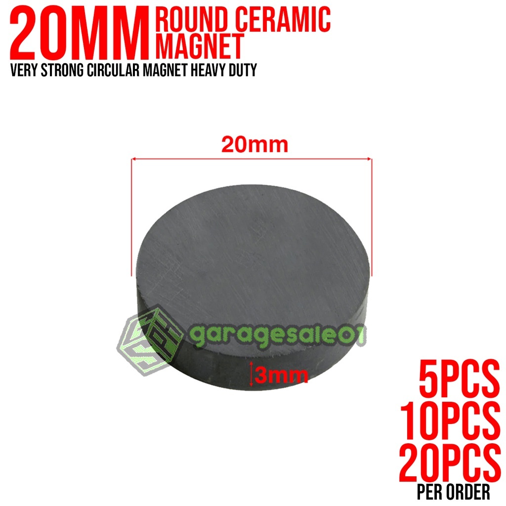 GS10 Round 20MM Magnet Strong Circular Magnet (5PCS/10PCS/20PCS ...