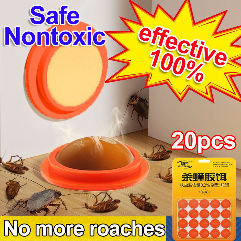 100% Effective 20Pcs Japan Cockroach Killer Roach Traps Roach Bait ...