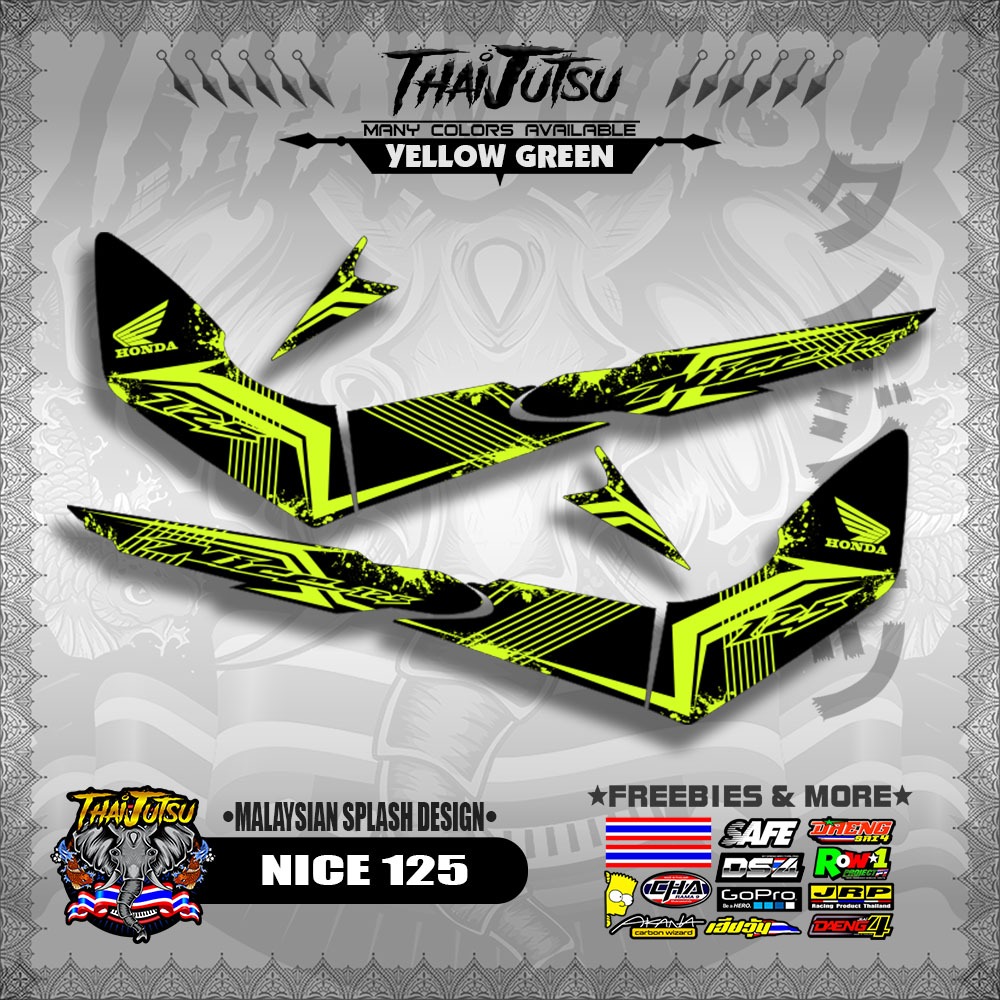 NICE 125 DECALS ( MALAYSIAN SPLASH DESIGN ) [ PREMIUM GLOSSY LAMINATED ...