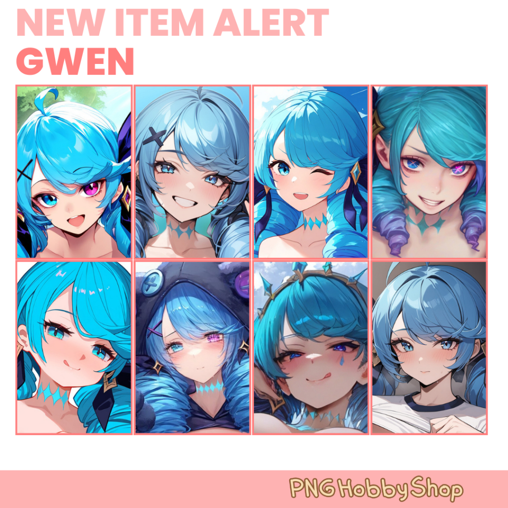 Gwen League of Legends Anime Photocard and Keychain - PNG Hobby Shop ...