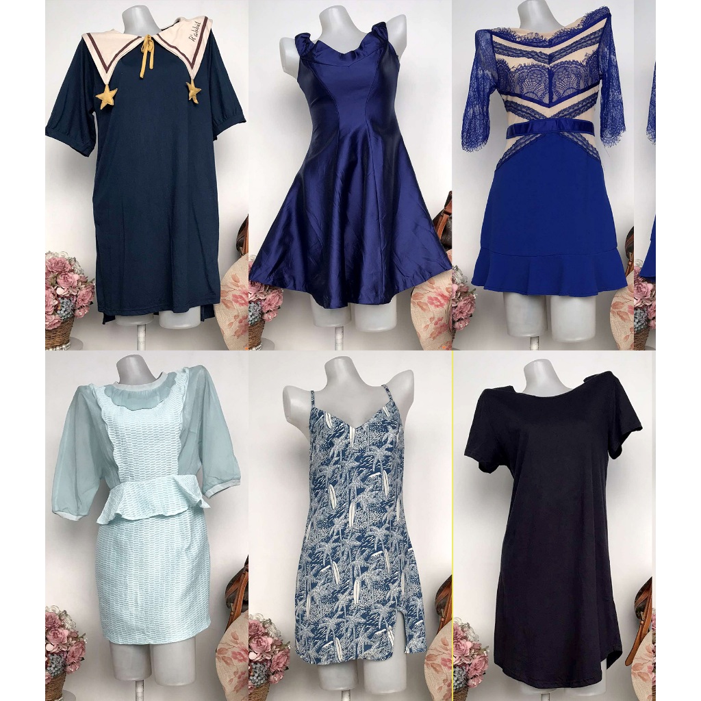 Preloved Dress - All Blue Shades (Brochure 2) | Shopee Philippines