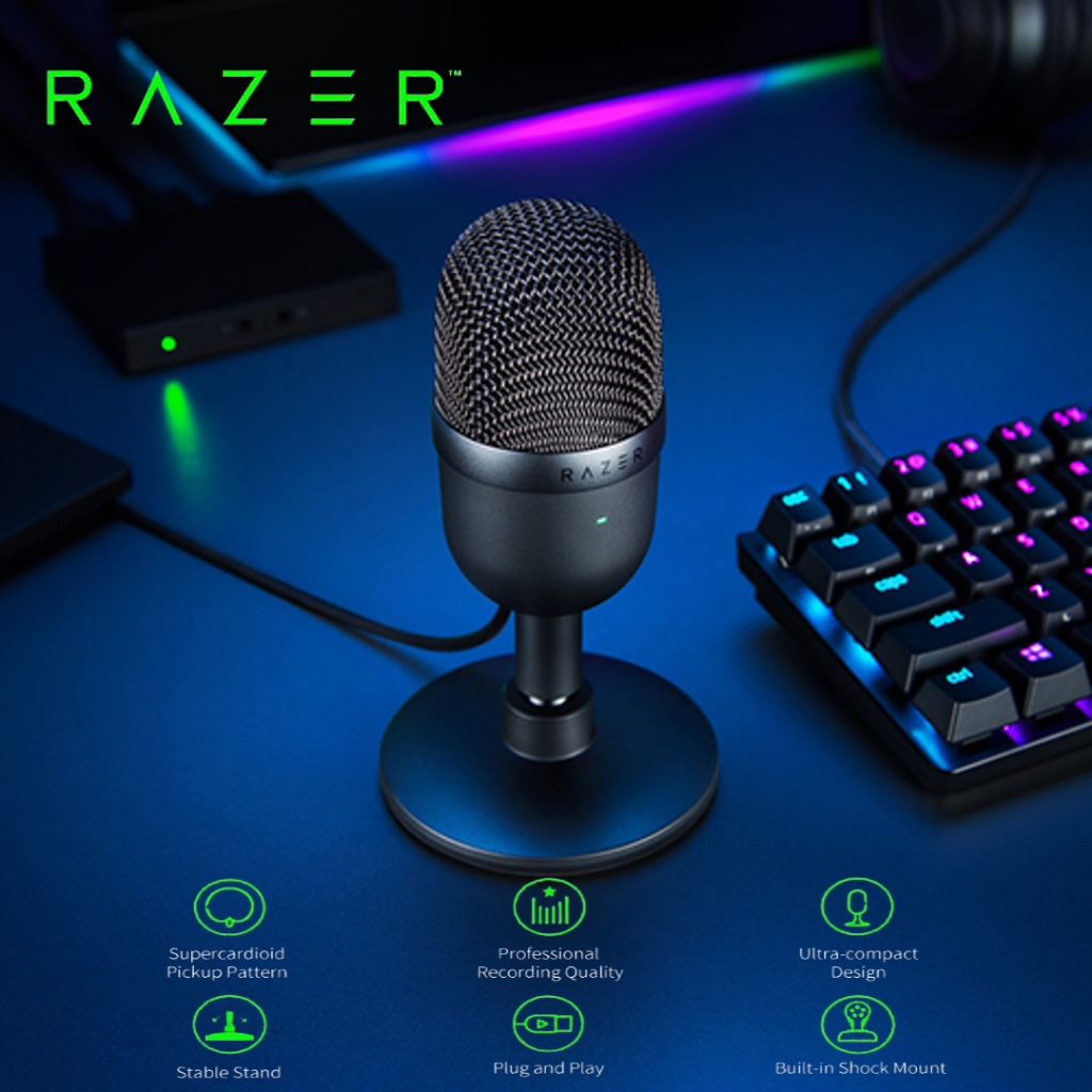 Razer Seiren Mini Black Mic Razer Microphone Razer Ultra-compact ...