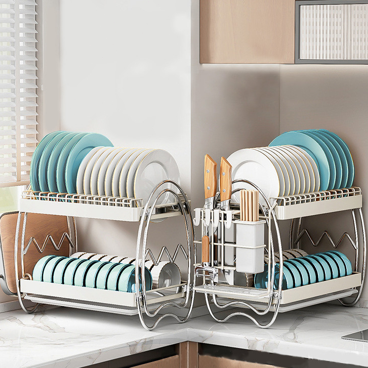 dish drainer plate drying rack stainless dish drainer plate countertop ...