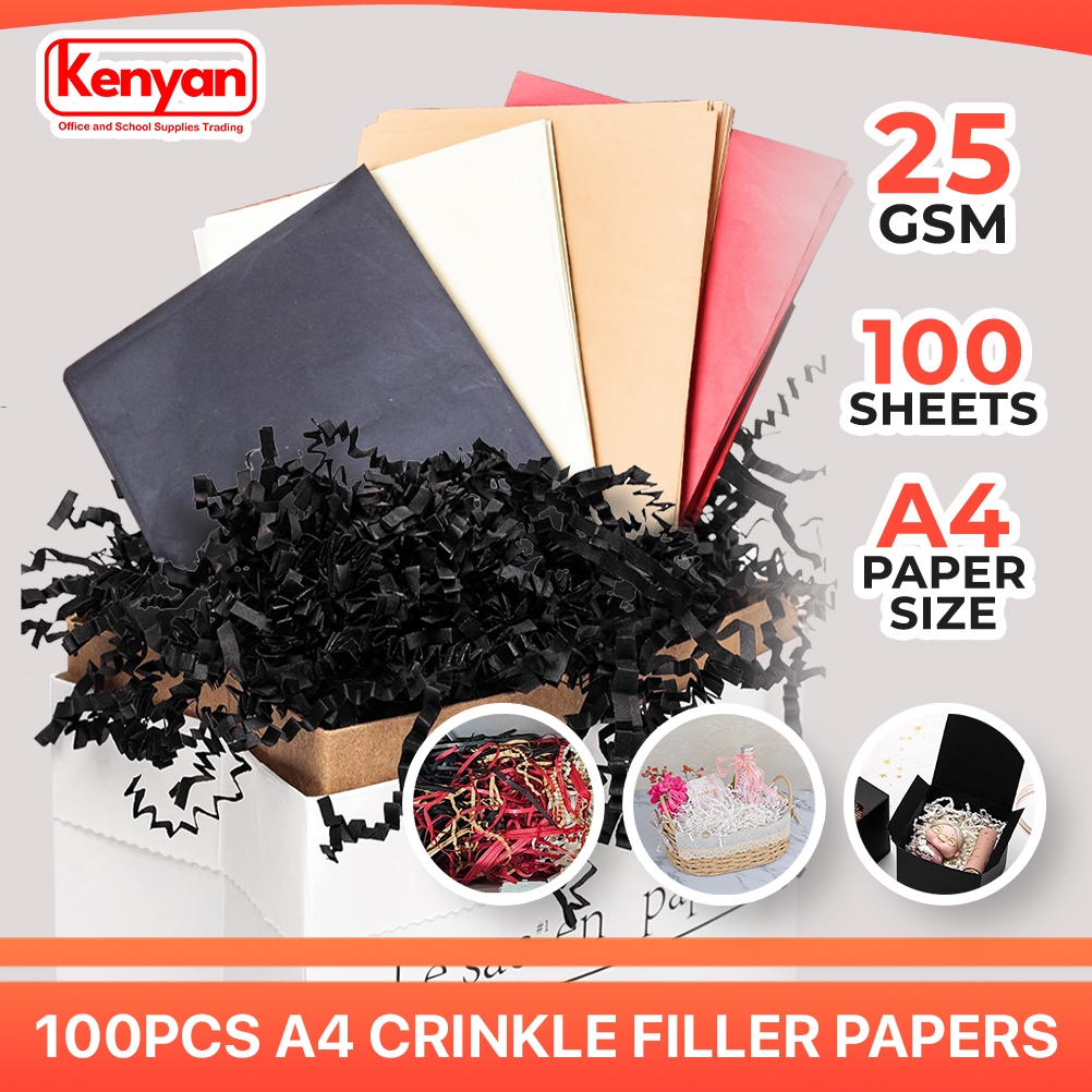 100PCS A4 Crinkle Filler Papers 25GSM Use for Paper Shredders Designing ...