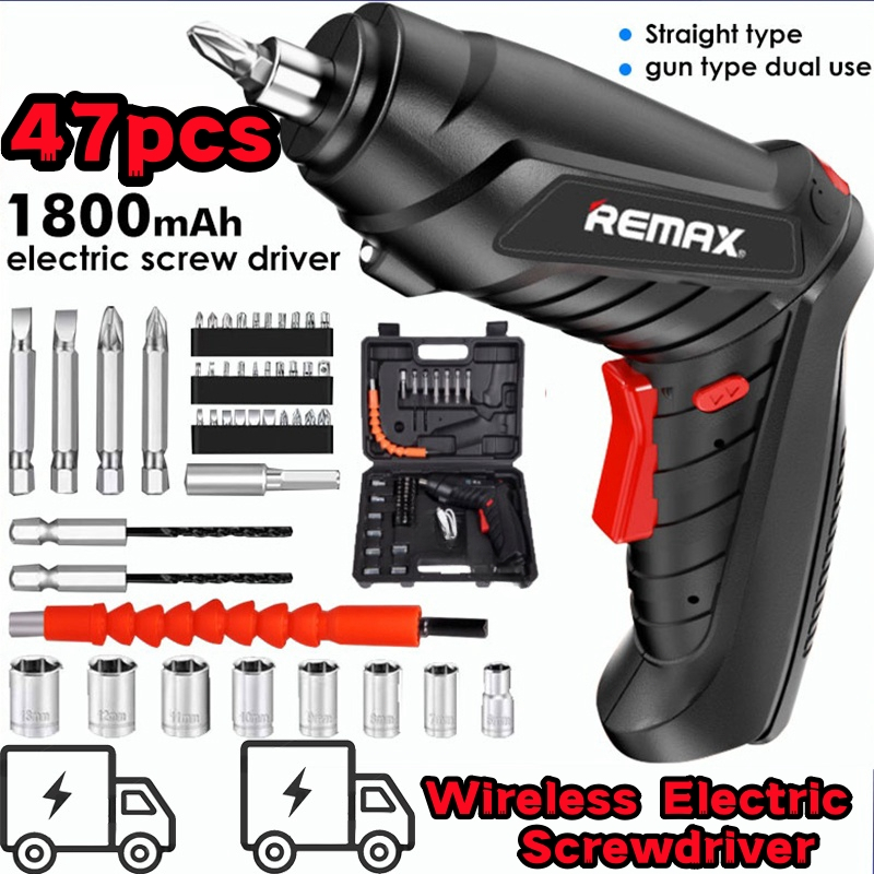 COD portable cordless screw driver 47pcs Rechargeable handheld screw ...