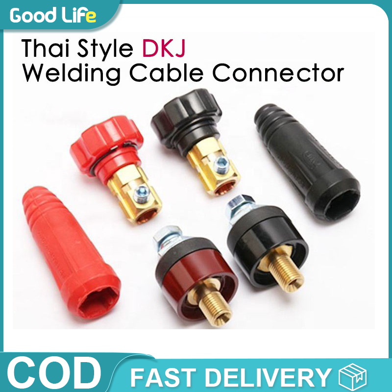 6pcs Red + Black Set Standard Welding Cable Connector Plug and Socket ...