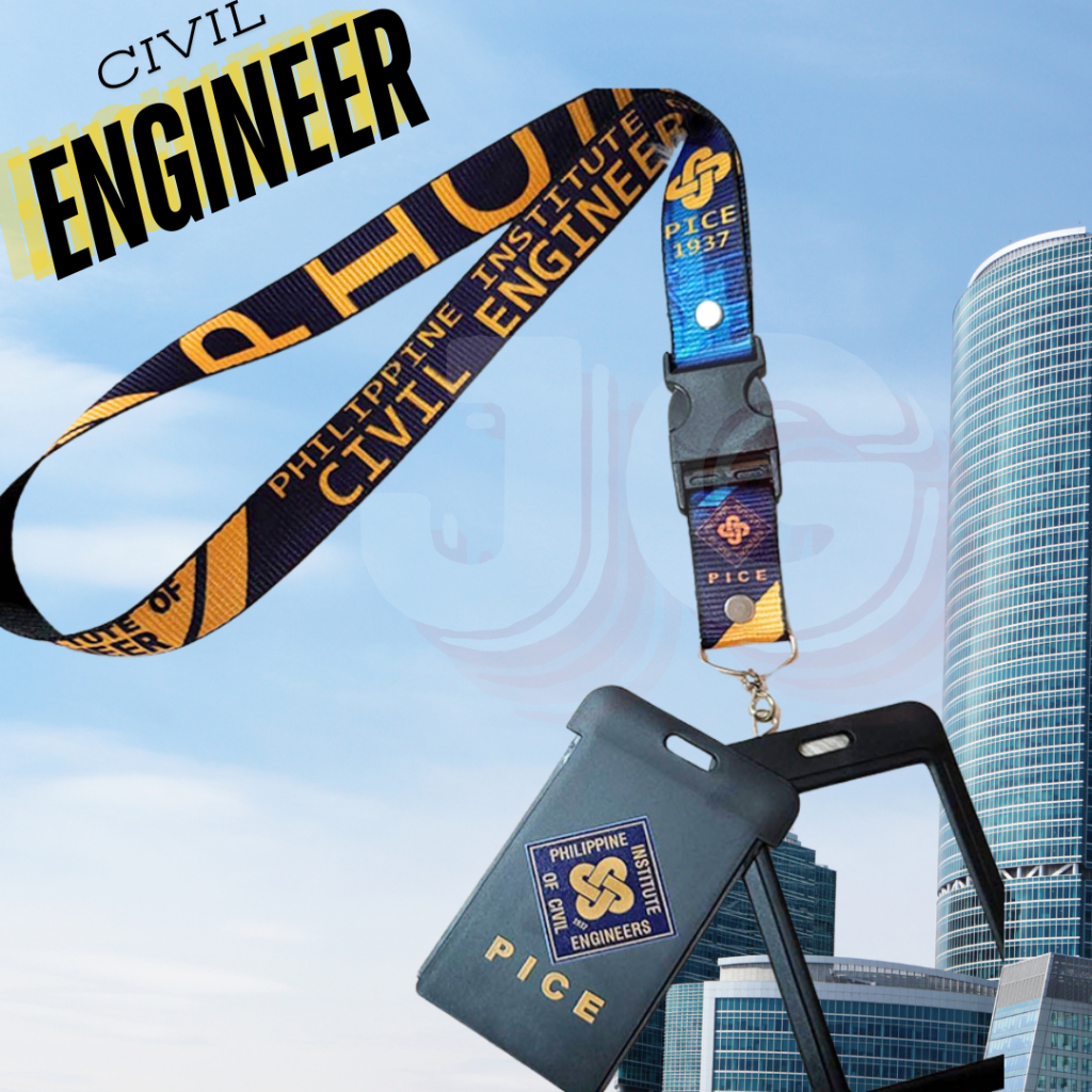 jg CE CIVIL ENGINEER Simple and Durable Design PICE Lanyards & Name ...