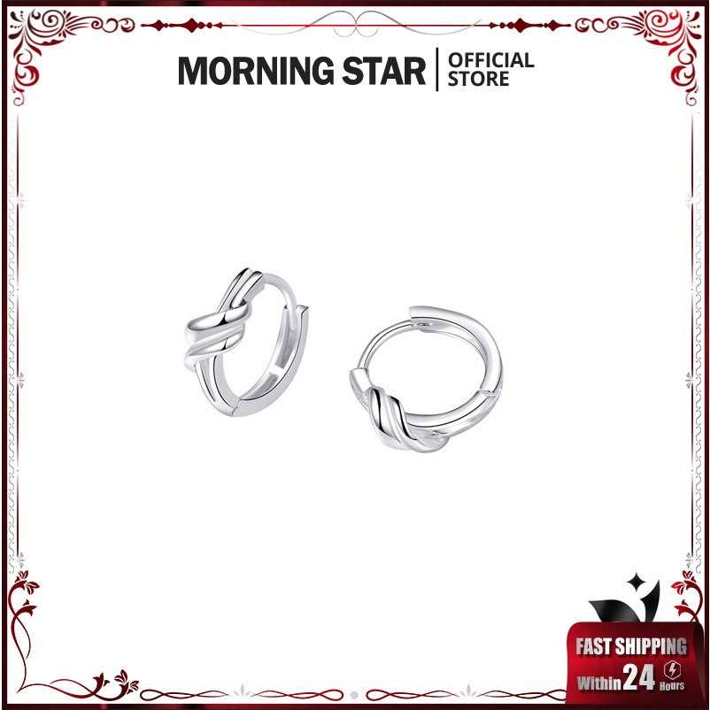 Morning Star Silver CL166 Knot Clip Earrings EMS431 | Shopee Philippines