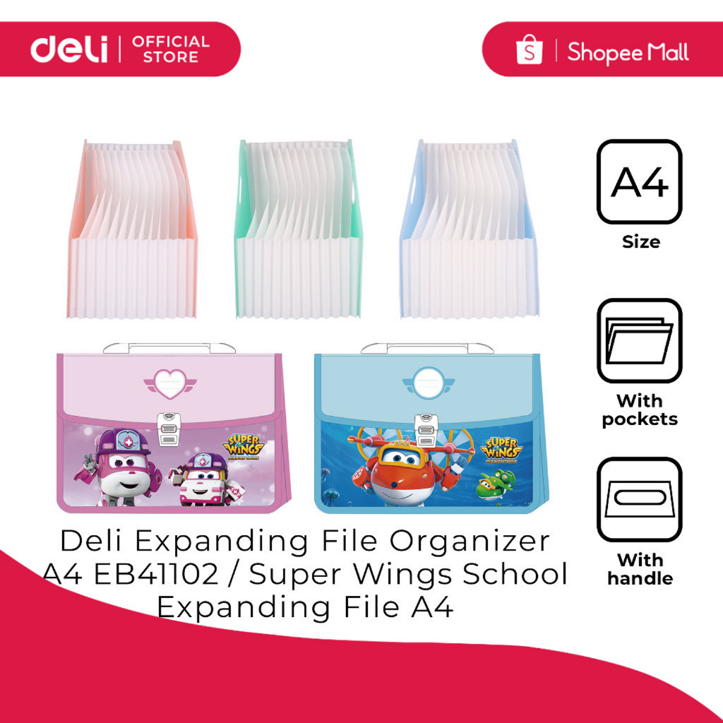 Deli Expanding File Organizer A4 EB41102 | Shopee Philippines