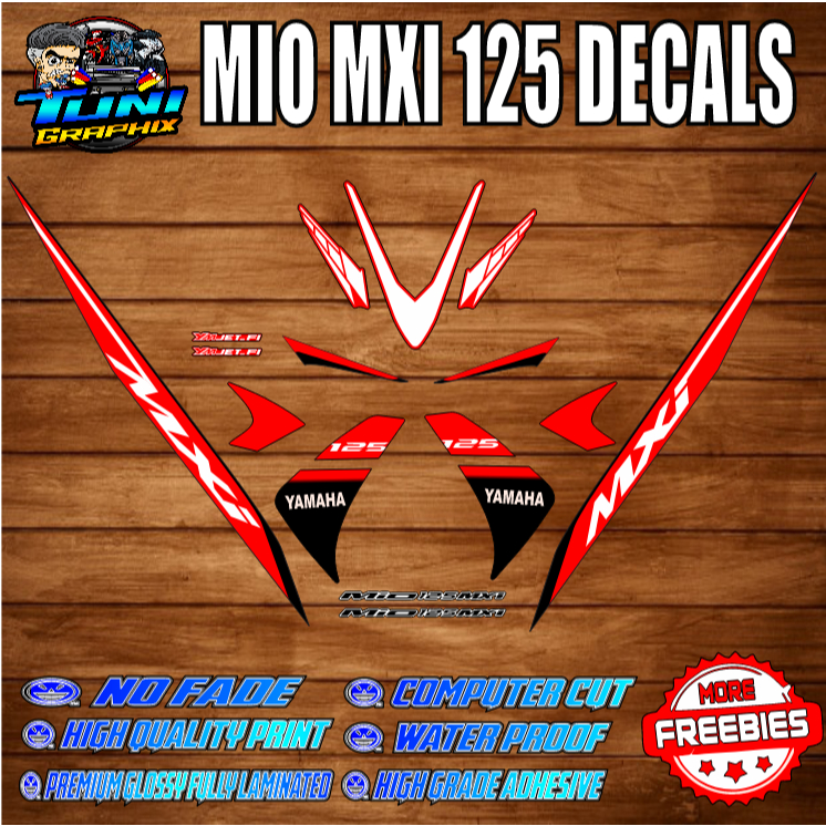 MIO 125 MXi GP Type Stock Decals with Freebies | Shopee Philippines