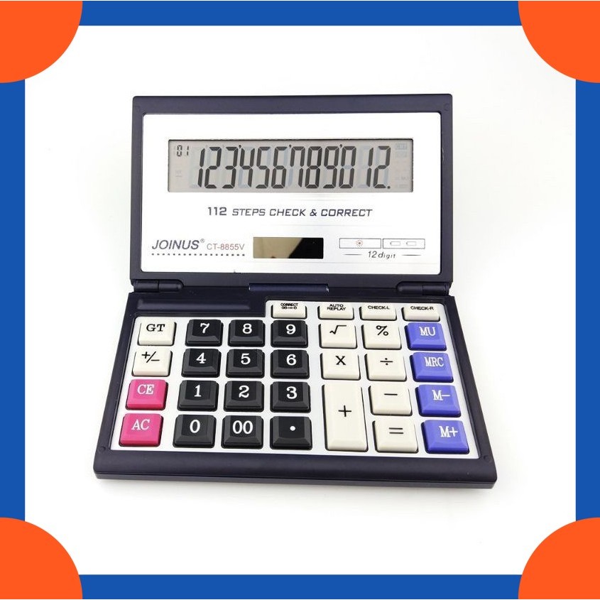 JOINUS Folding clamshell 8-digit solar calculator large screen ...
