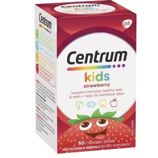 Centrum Kids 60 Strawberry tablets made in Australia expDec2025 ...