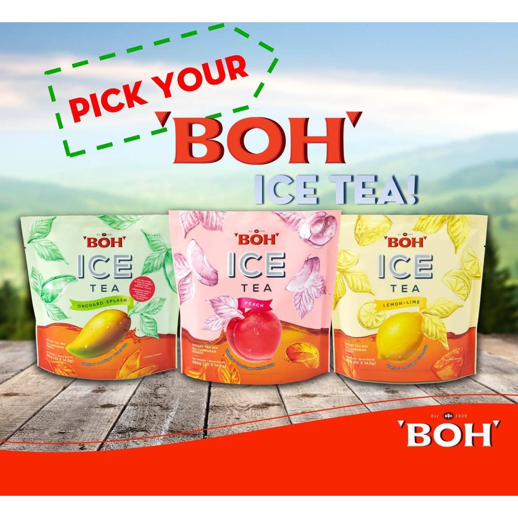 BOH Ice Tea Orchard Splash | Lemon Lime (20's) | Shopee Philippines
