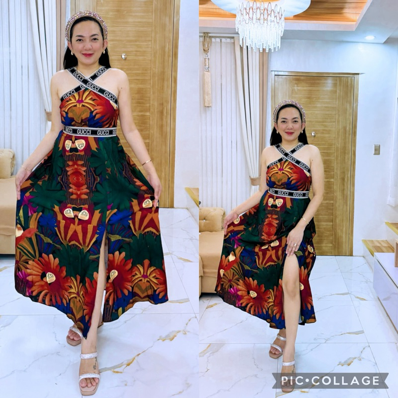 Authentic Vietnam Halter Maxi Dress(S-XL) | Shopee Philippines