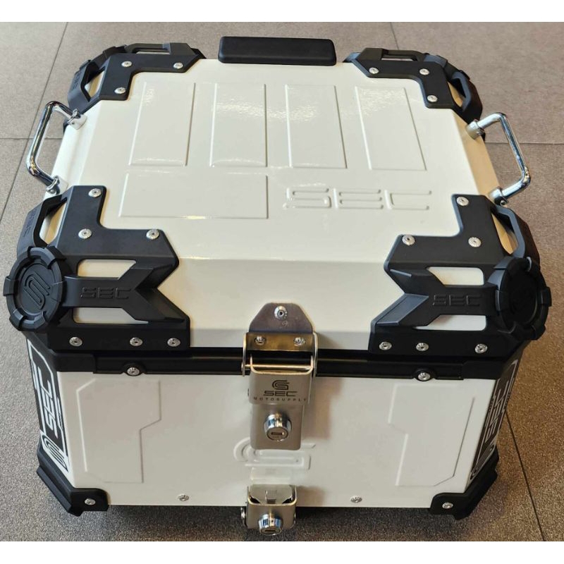 SEC (WHITE) ALLOY TOP BOX 45L WITH BACK REST | Shopee Philippines