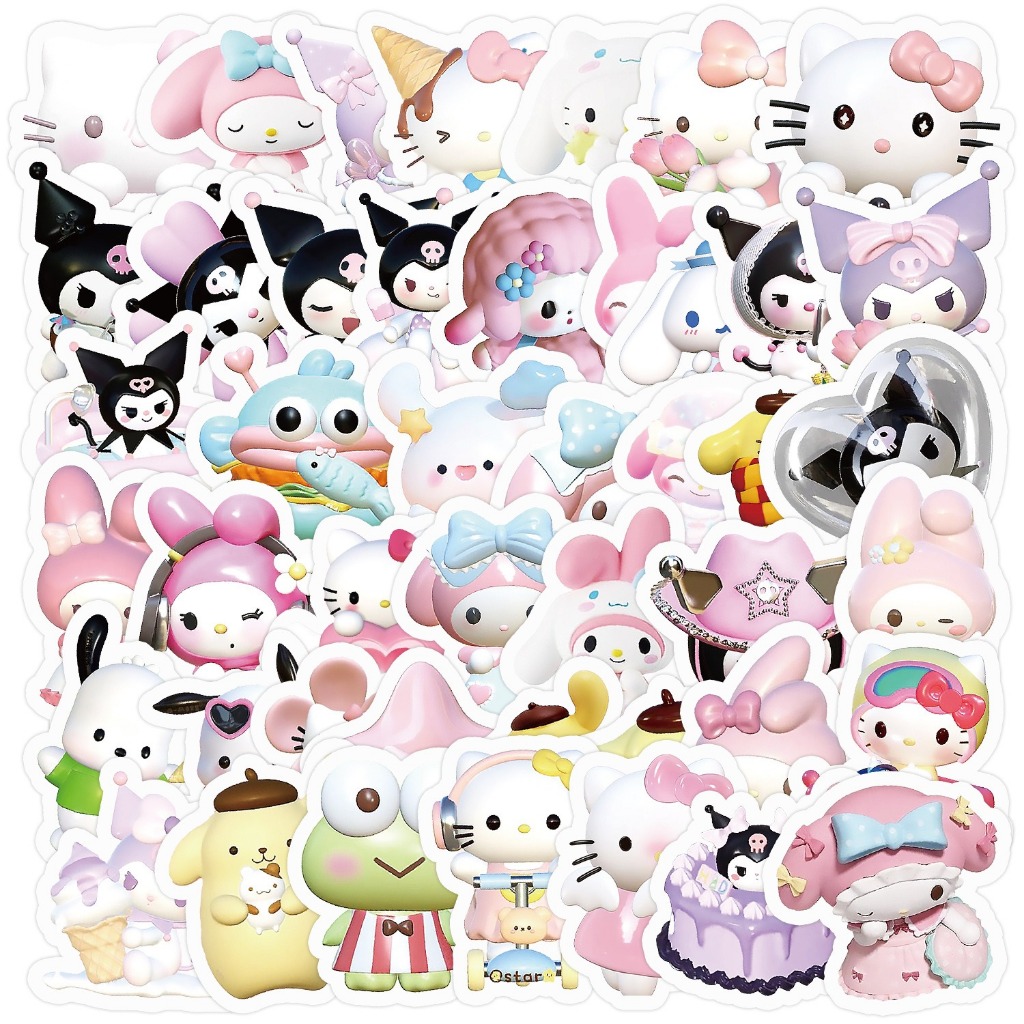 50 piecees Stickers ,Cute Sanrio Cartoon Waterproof Stickers L50-650 ...