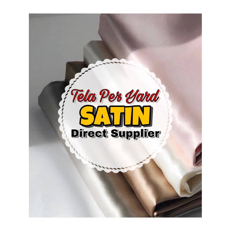 Light Satin Fabric Per Yard Classic Glossy Satin Tela for Gowns ...