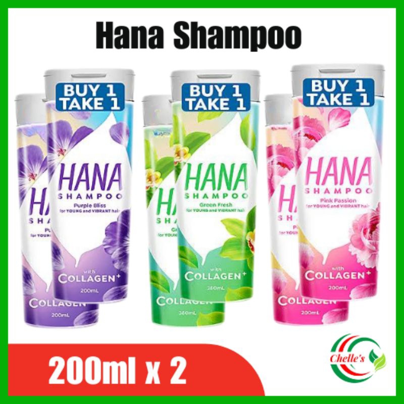 Hana Shampoo 200ml Buy 1 Take 1 Promo with Collagen | Shopee Philippines