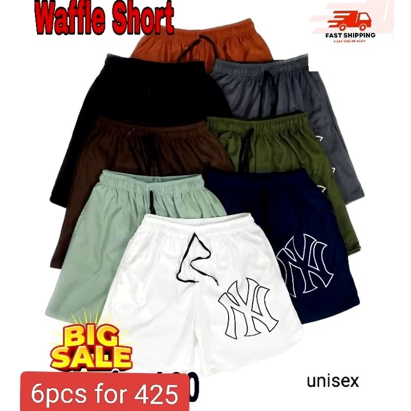 waffle NY Short for adult unisex assorted design 6pcs | Shopee Philippines