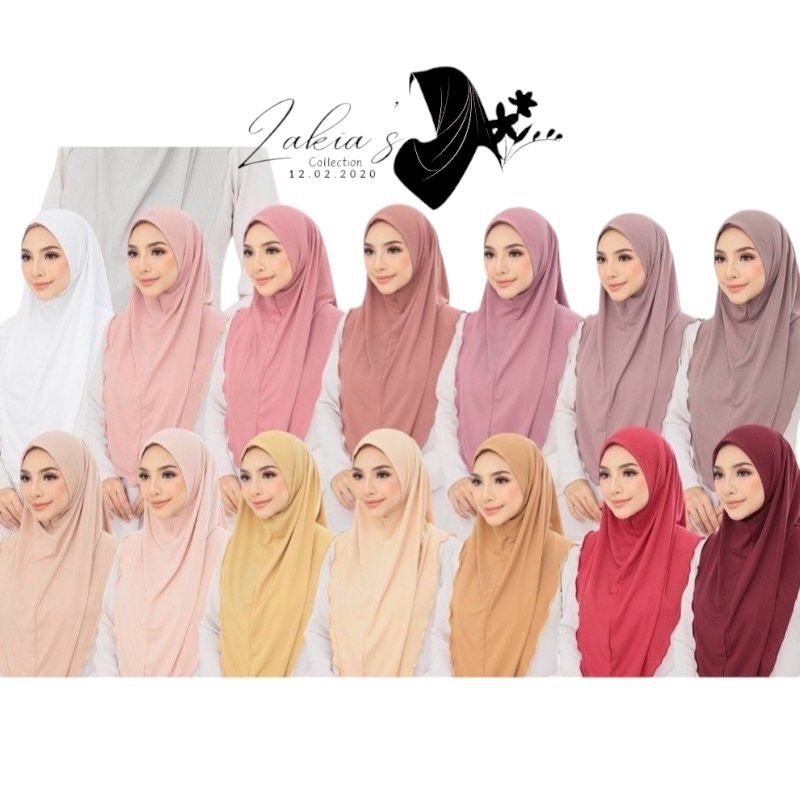Zakia's Alfaro inspired knitted instant hijab with Korean brooche | Shopee Philippines