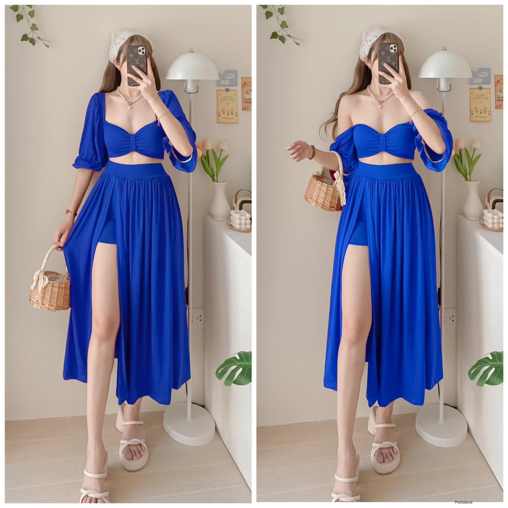 ROXIE TERNO SKIRT WITH SHORT / PADDED TOP / SUMMER WEAR BEACH OOTD / HIGH WAIST / SUMMER ...