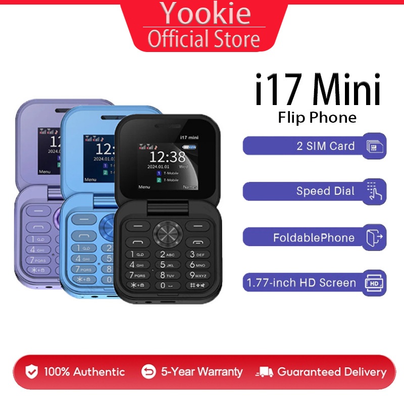 Brand New i17 mini Flip Phone Keypad Cellphone Keypad Phone Dual SIM ...