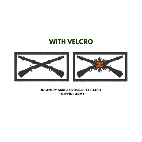INFANTY BADGE CROSS-RIFLE PHILIPPINE ARMY (W/ VELCRO) | Shopee Philippines