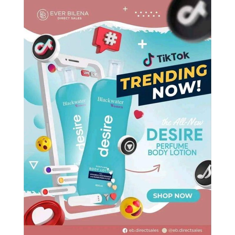 BLACK WATER WOMEN DESIRE PERFUME LOTION | Shopee Philippines