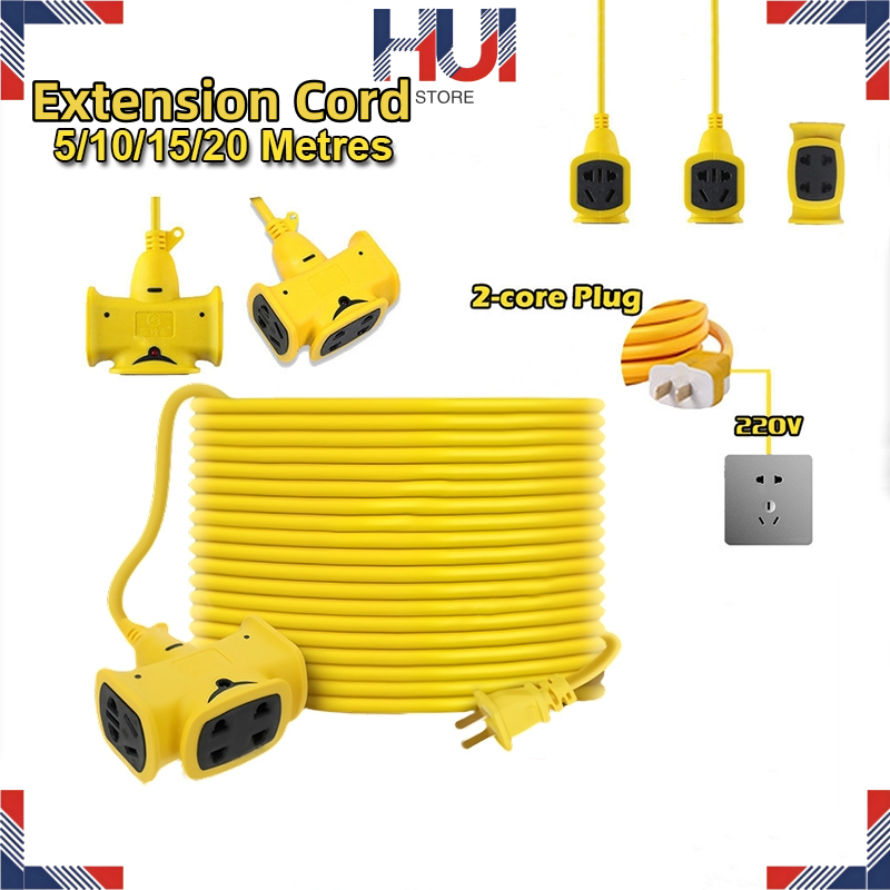 10M/20M Extension Cord Socket With Cable Extra-long Plug-in Strip ...