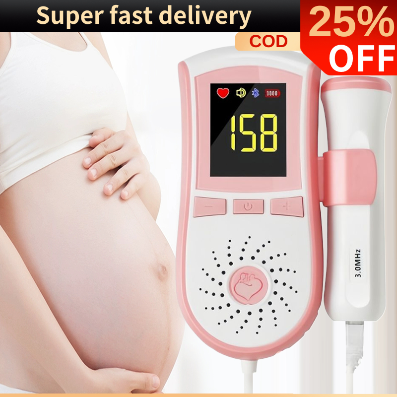 Safe Fetal Doppler Baby Heart Monitor Accurate Adjustable Volume with ...