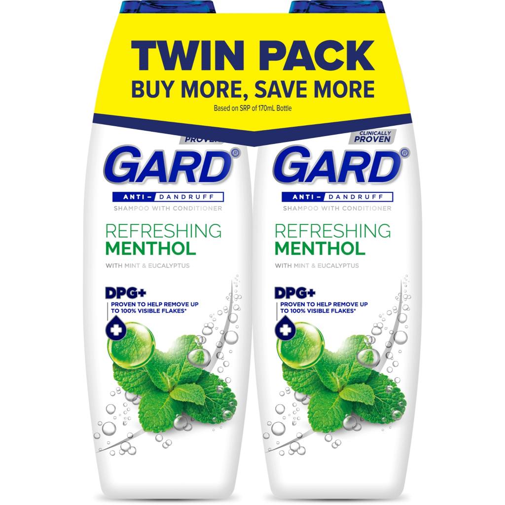 GARD Anti-Dandruff Refreshing Menthol Shampoo 170Ml Value Pack, Buy 1 ...