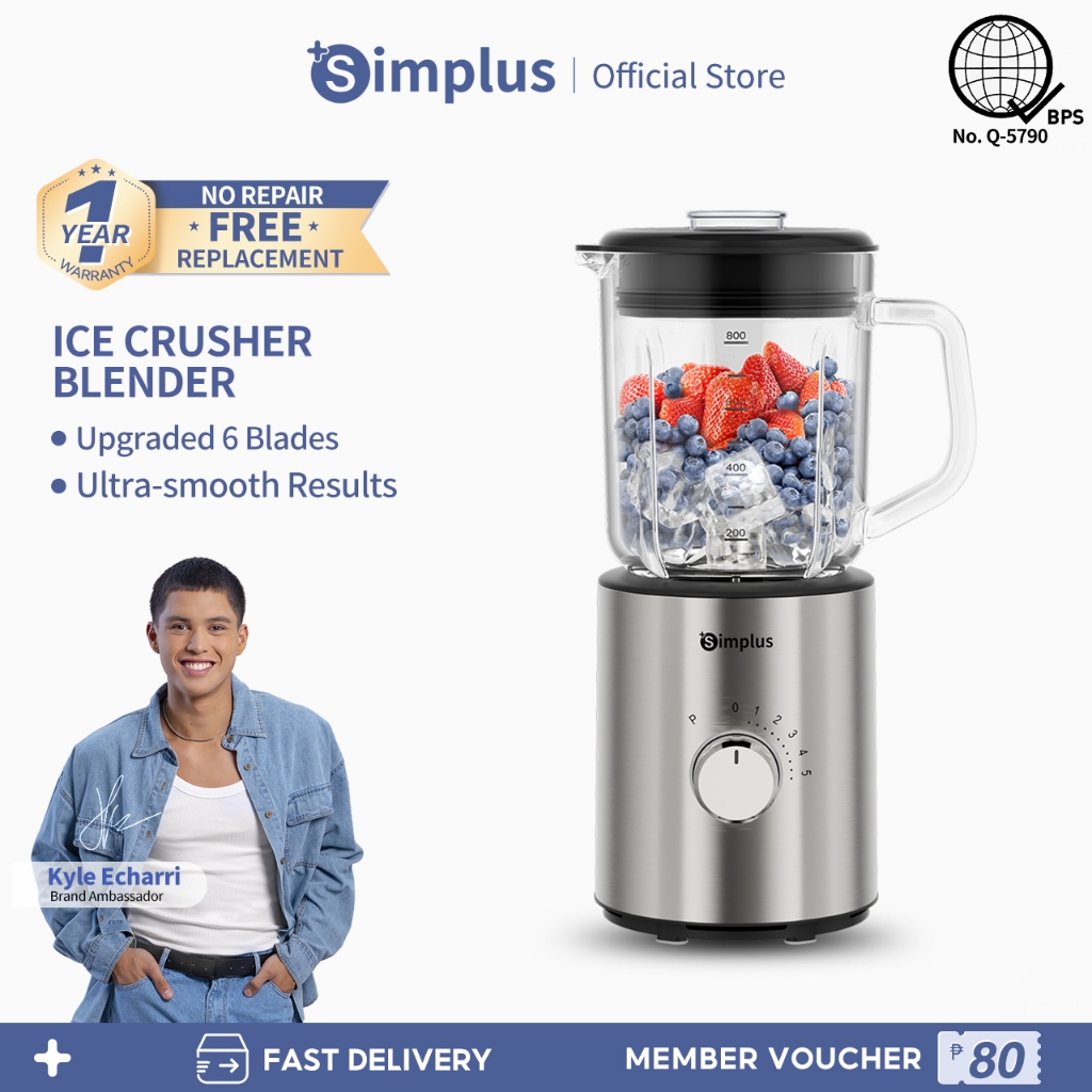 Simplus Smoothie Blender Juicer 5-Speed + Pulsing Option Blender for ...