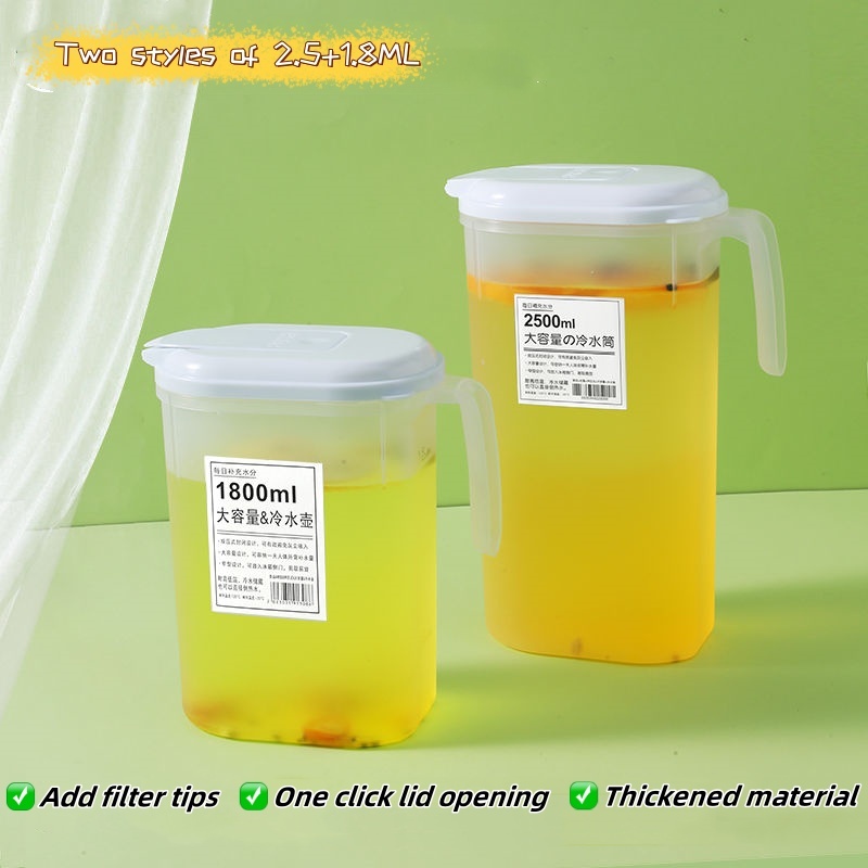 1800/2500ML Fruit tea bucket cold water bottle beverage bucket with ...