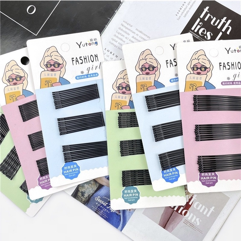 30Pcs Set Black Anti-Slip Bobby Pins Simple Fashion Classic Bangs Clip ...