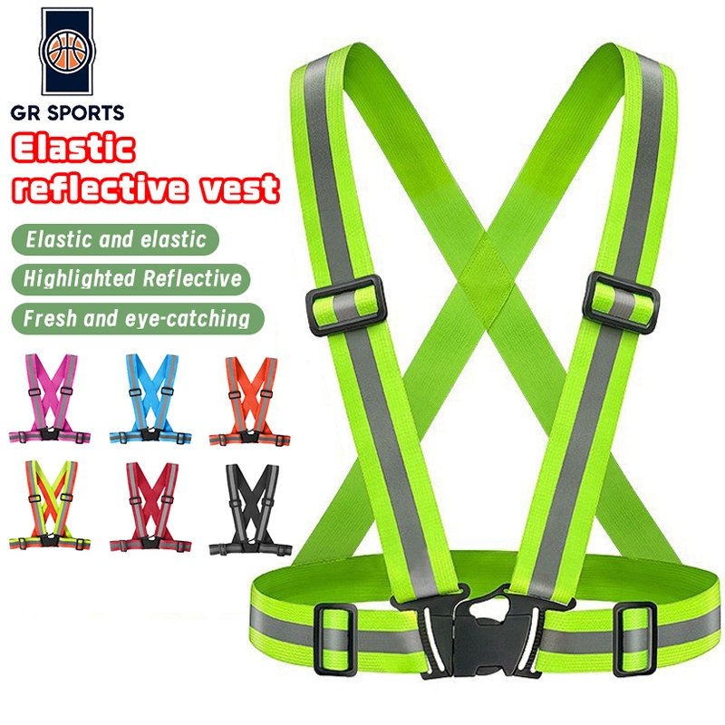 Reflectorized Vest Safety Work Unisex Belt High Visibility Safety Vest ...