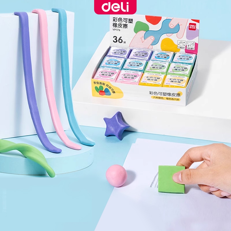 Deli Kneadable Art Plastic Eraser Highlight Kneaded Art Eraser VP176 ...