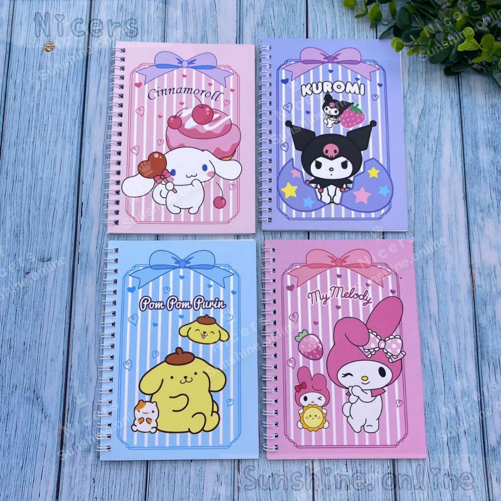 A5 Spiral Notebook Cute Mini Notepads Sanrio Characters | Shopee ...