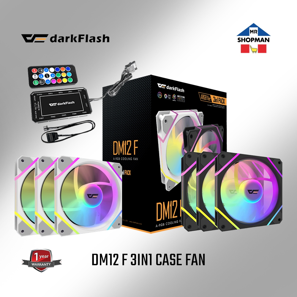 Darkflash DM12F A-RGB 3in1 / Single Cooling Fan Case Fans | Shopee ...
