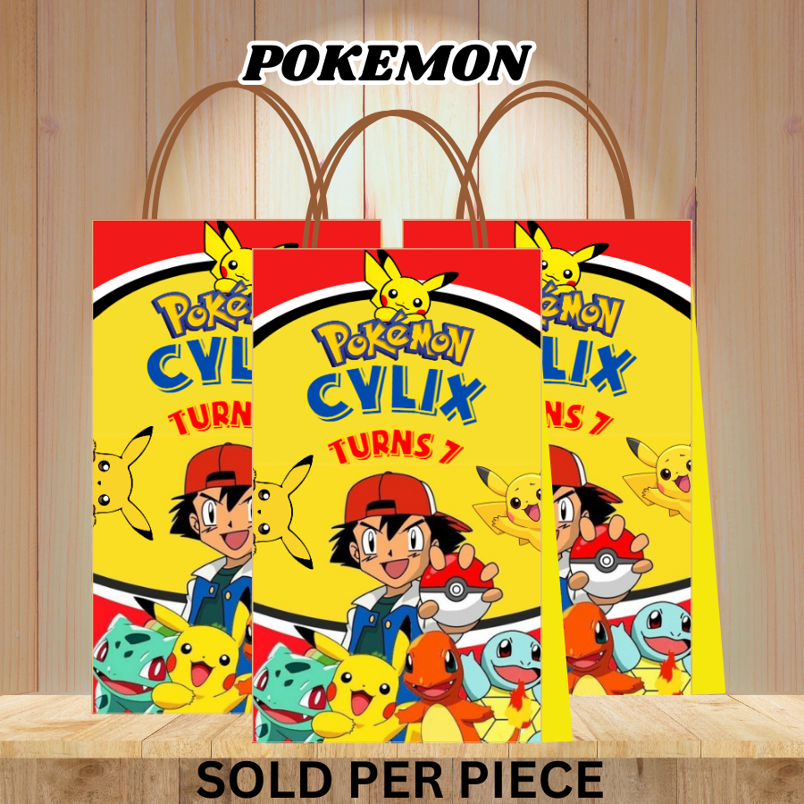 Pokemon loot bag customize pokemon lootbag for birthday personalize ...