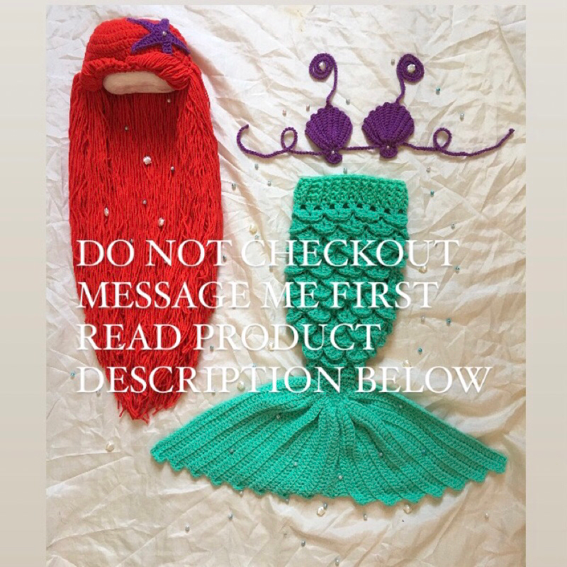 Crochet Little Mermaid Ariel Baby Milestone Costume | Shopee Philippines