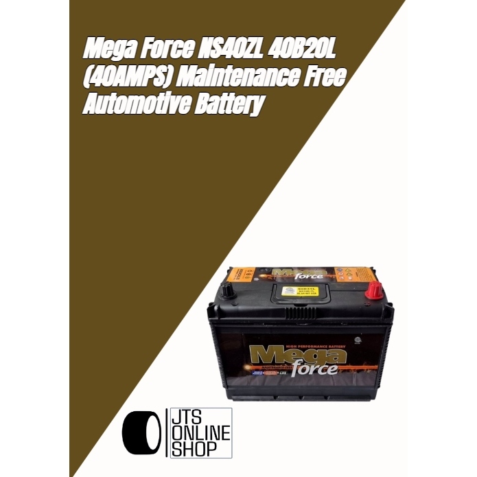 Mega Force NS40ZL 40B20L (40AMPS) Maintenance Free Automotive Battery ...