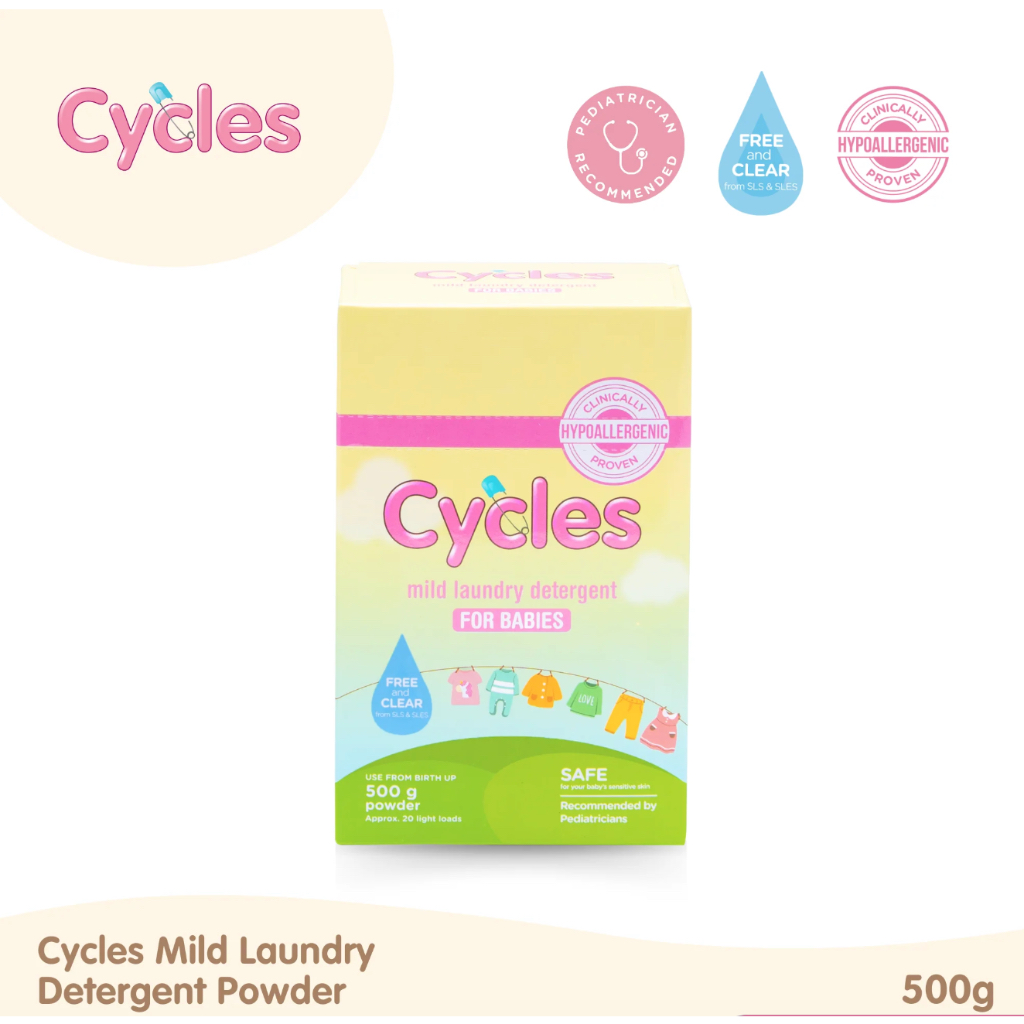 Cycles Mild Laundry Baby Powder Detergent 500g | Shopee Philippines