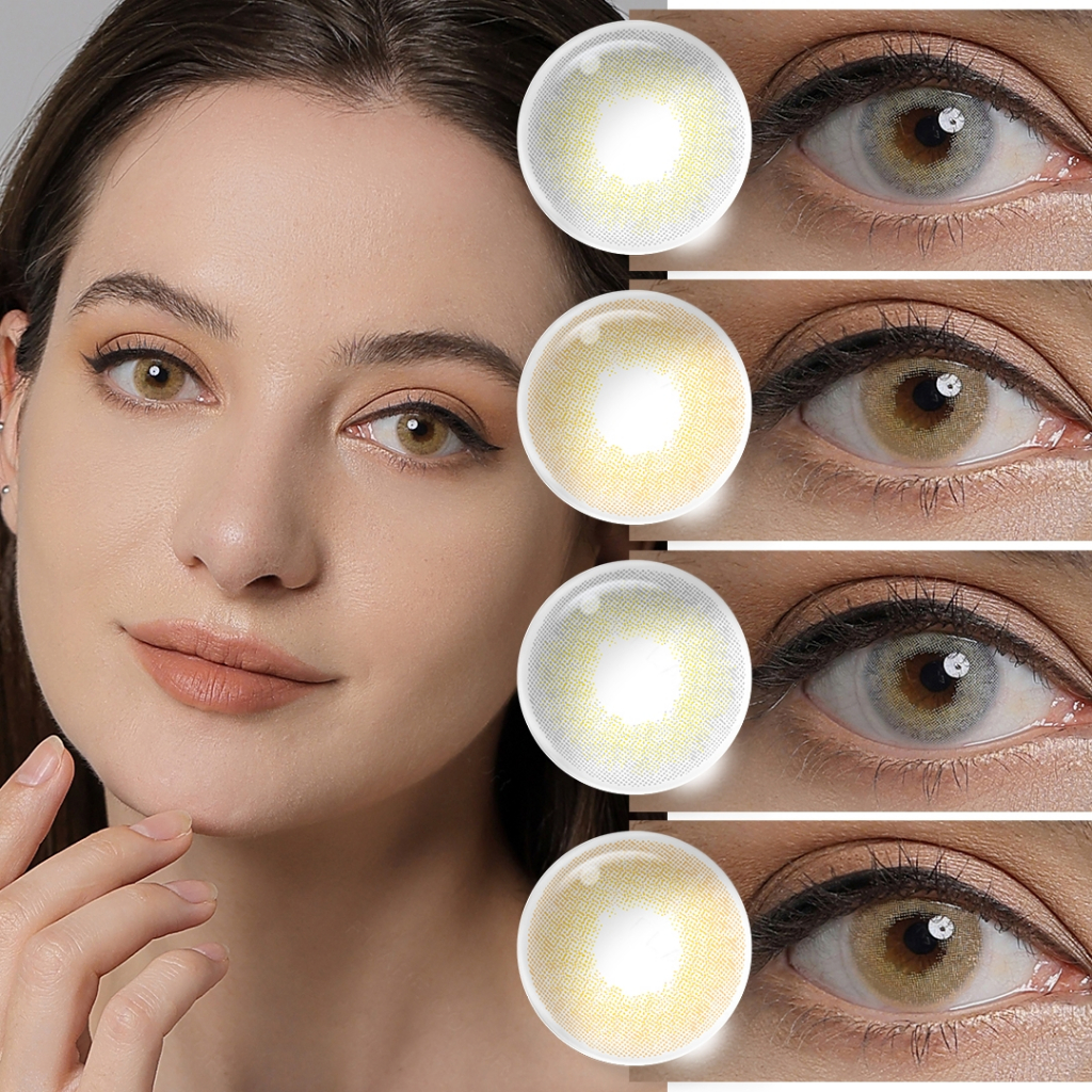 [0.00~-6.00] FlareColor Colored Contact Lens With Grade Natural Color ...