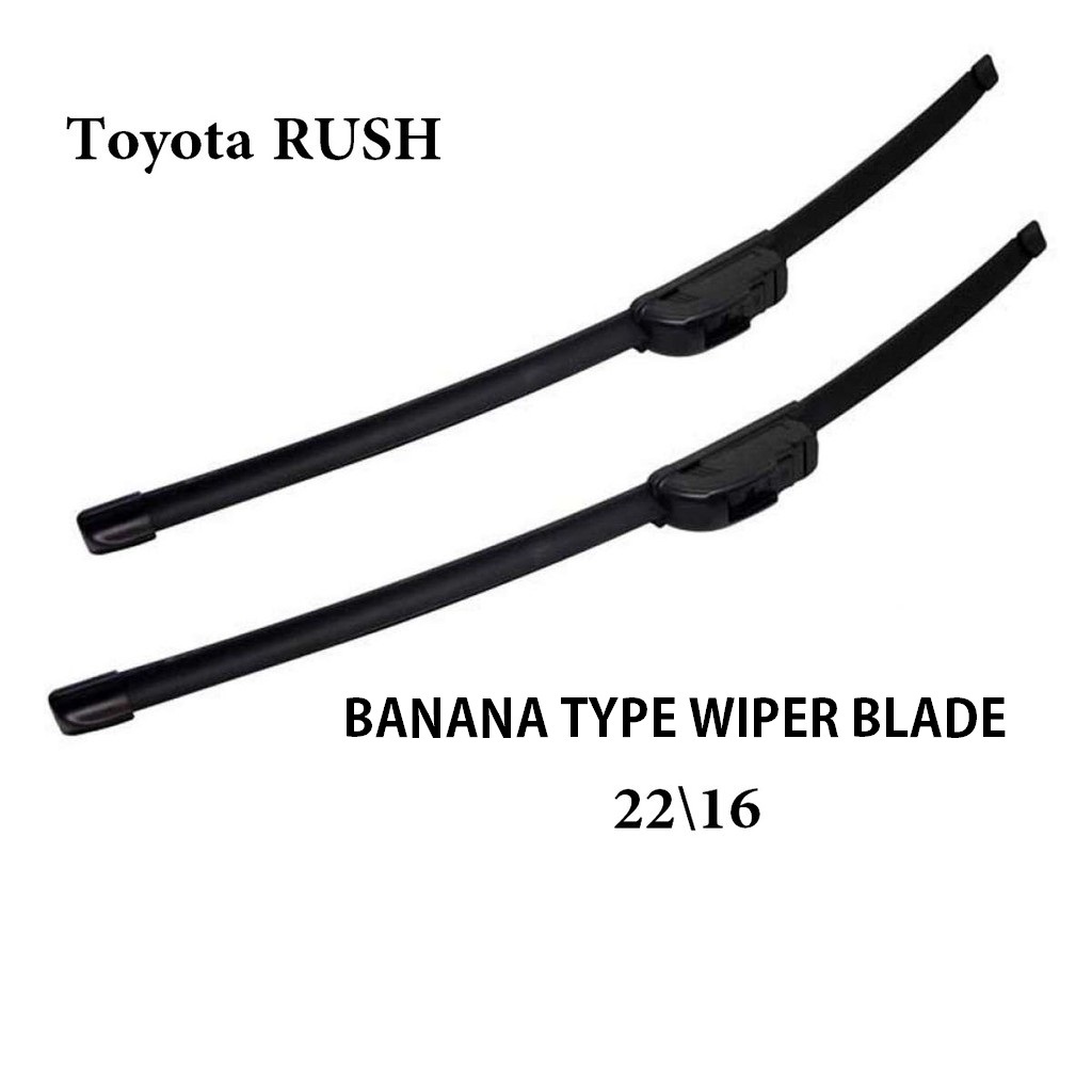 Toyota RUSH 2018-2024 Car Wiper Pair of Wipers2PCS Blades Frameless Banana Type 22\16" | Shopee ...