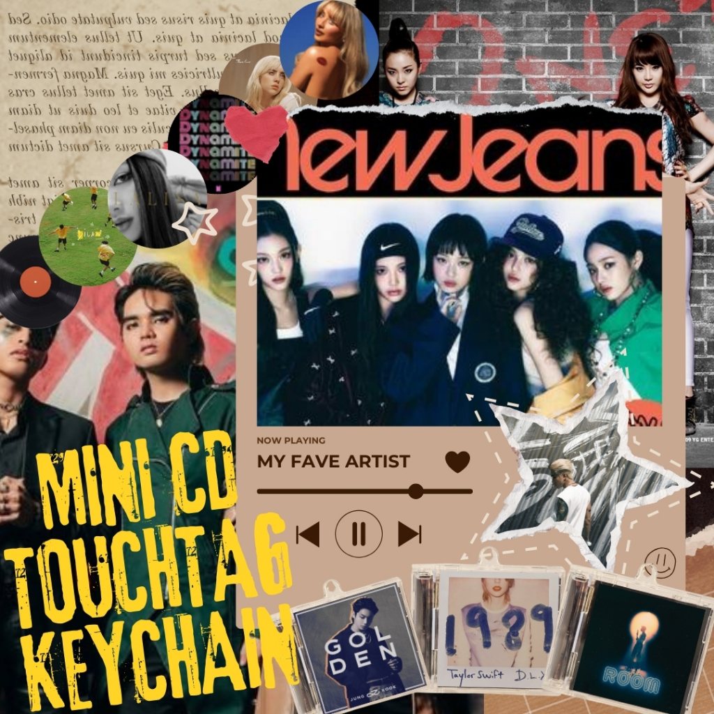 Music Artist Custom Mini CD TouchTag Keychain (SB19, OPM, BINI, BTS ...