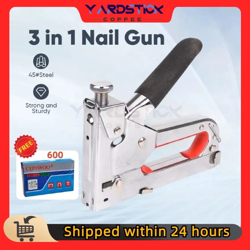 3-inch heavy duty nail gun Three-purpose nail gun with 600 nails for ...