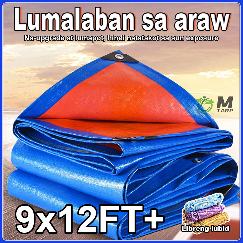 【COD】Blue Tarpaulins rain 9x12FT lona Rain cover lona Thickening Tolda ...