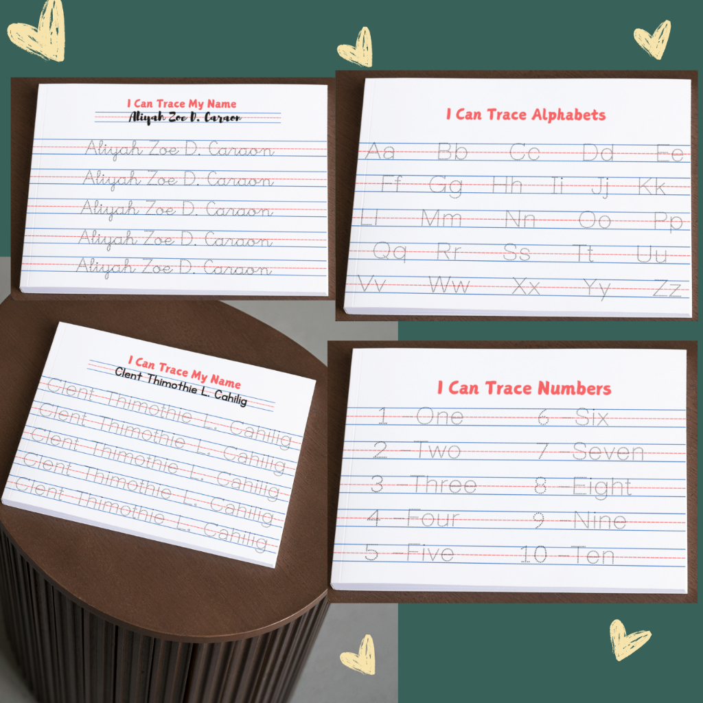 Customized Name Tracing & Writing Pad - Print & Cursive, 40 Sheets ...