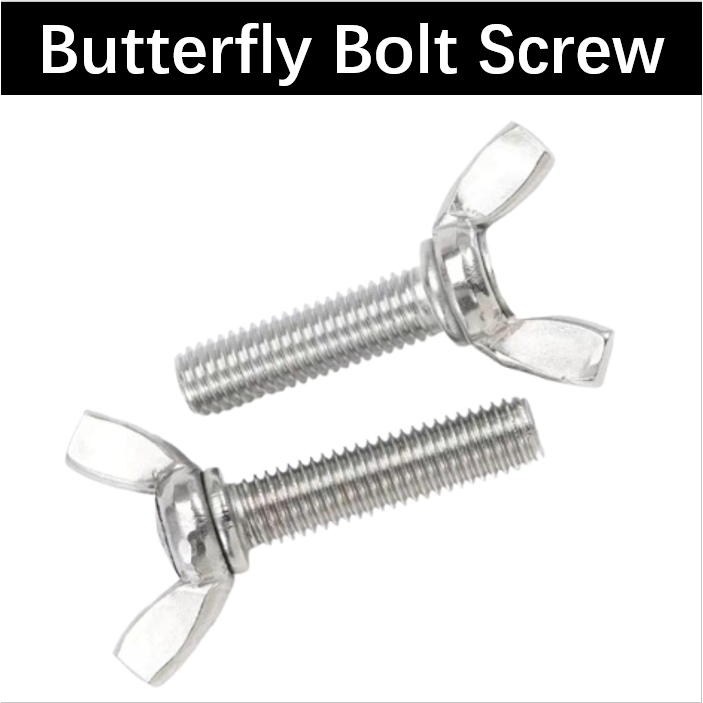 RTK Galvanized Steel Wing Butterfly Bolts Screws 6-8-10mm | Shopee ...