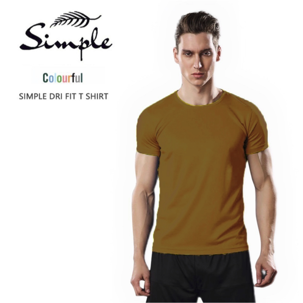 Simple drifit t-shirt Unisex CHOCO BROWN color round neck T-shirt ...
